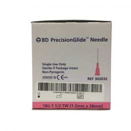 BD PrecisionGlide Needle 18G X 1.5" Pink 100's VetProductsDirect