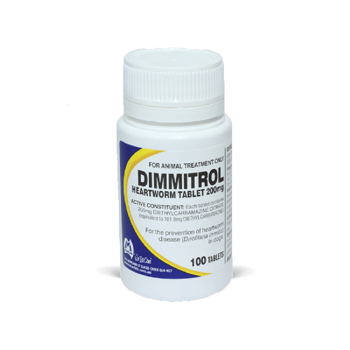 Dimmitrol tablets Dog Medium 200mg | Vet Products Direct Australia