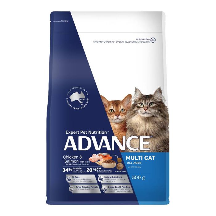 Advance Cat Multi Chicken Salmon Rice 500g VetProductsDirect