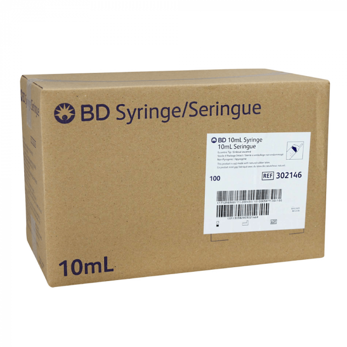 BD Eccentric Tip 10mL Luer Slip Syringe 100 [302146] VetProductsDirect ...