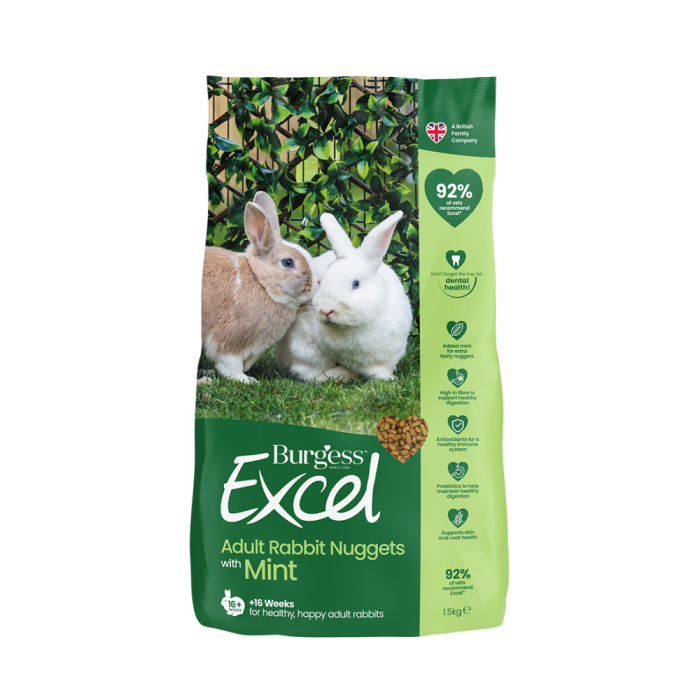 Burgess Excel Adult Rabbit Nuggets with Mint 1.5kg